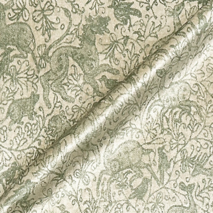 V&A Threads of India Opulent Velvets - Forest Creatures | Spring Green ...